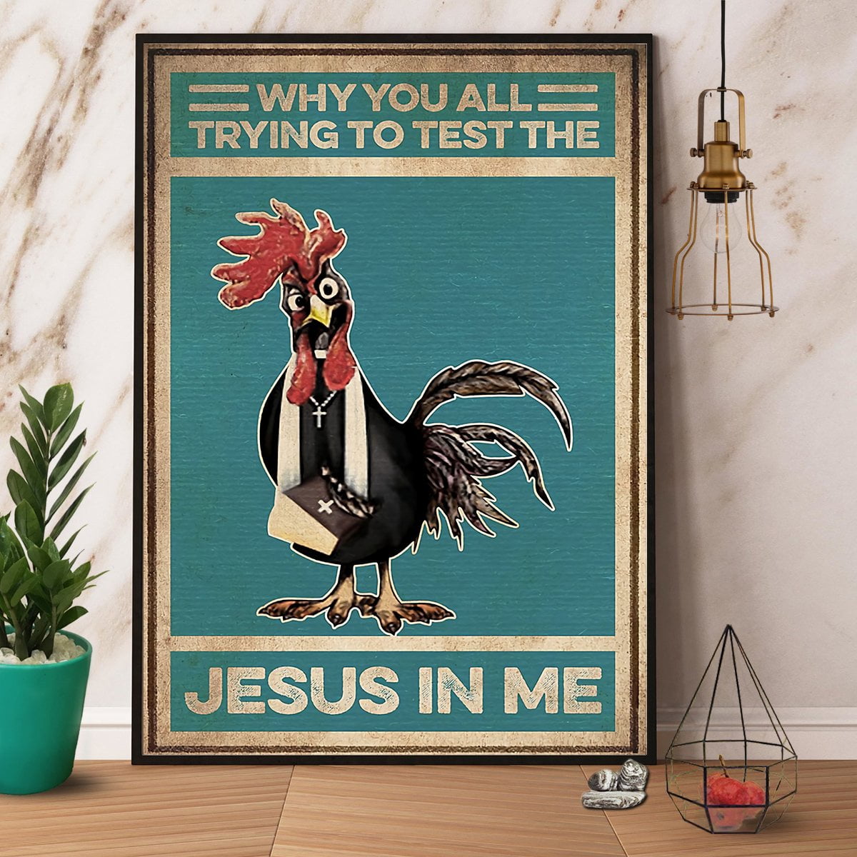 Chicken Jesus Why You All Trying To Test The Jesus In Me Paper Poster ...