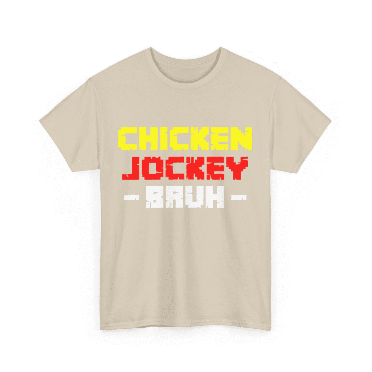 Chicken Joc.Key Brush Meme Gamer T-Shirt with Funny Pixel Art (Unisex ...
