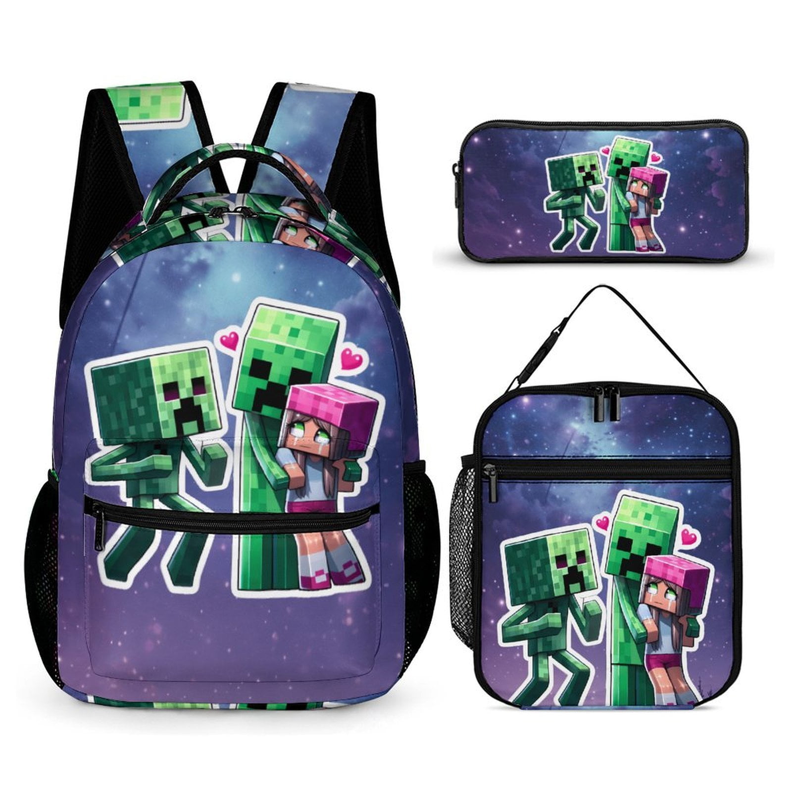 Chicken Jockey Backpack with Lunch Box and Pencil Case-Compartment ...