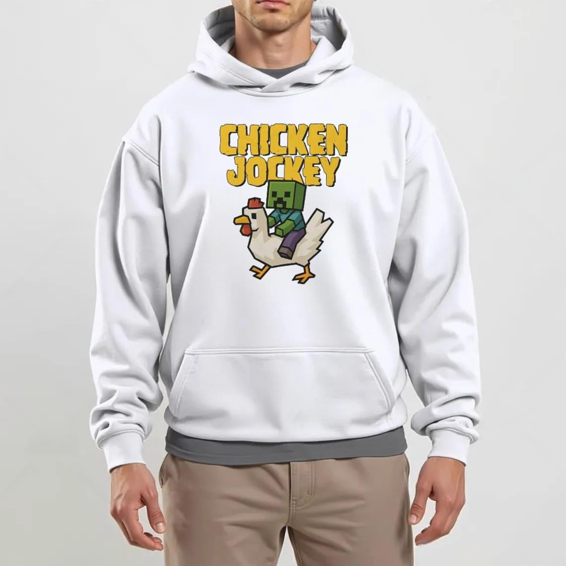 Chicken Jockey Battle Mode T-Shirt Funny Gamer Cluck Action Tee, for ...