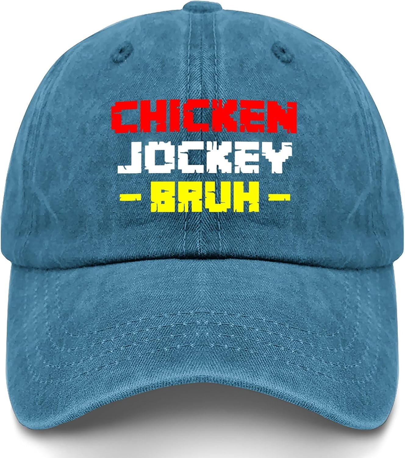 Chicken Jockey Bruh Ball Caps Cotton Washed Baseball Caps Adjustable ...
