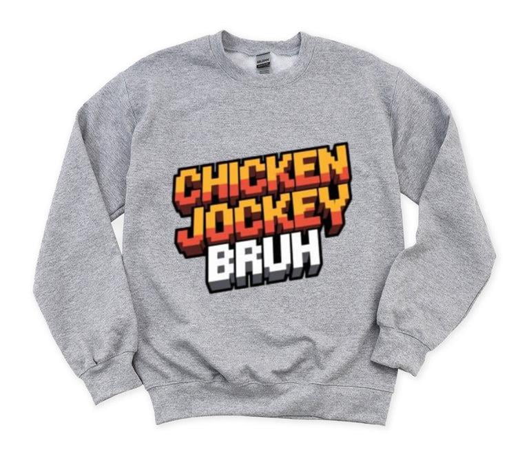 Chicken Jockey Bruh Humorous Gaming Slang Graphic Statement Player ...