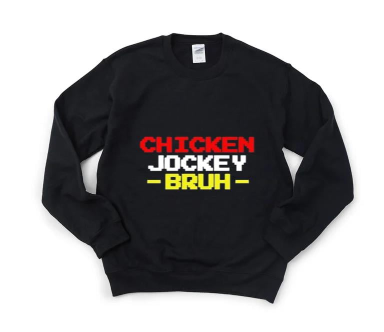 Chicken Jockey Bruh Popular Gaming Meme Player Identity Graphic Cute ...