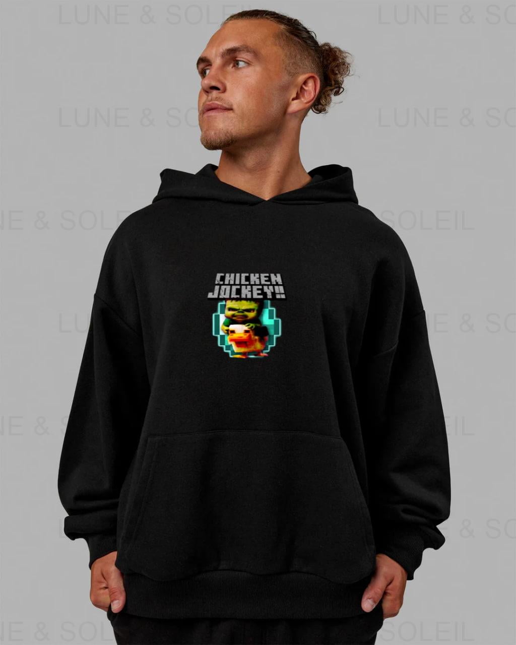 Chicken Jockey Custom Gamer Character Graphic Fan Hoodie unisex up to ...