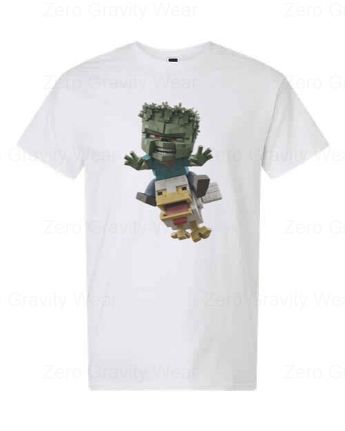 Chicken Jockey Funny Blocky Tribute Pixel Gamer Meme Unisex TShirt ...