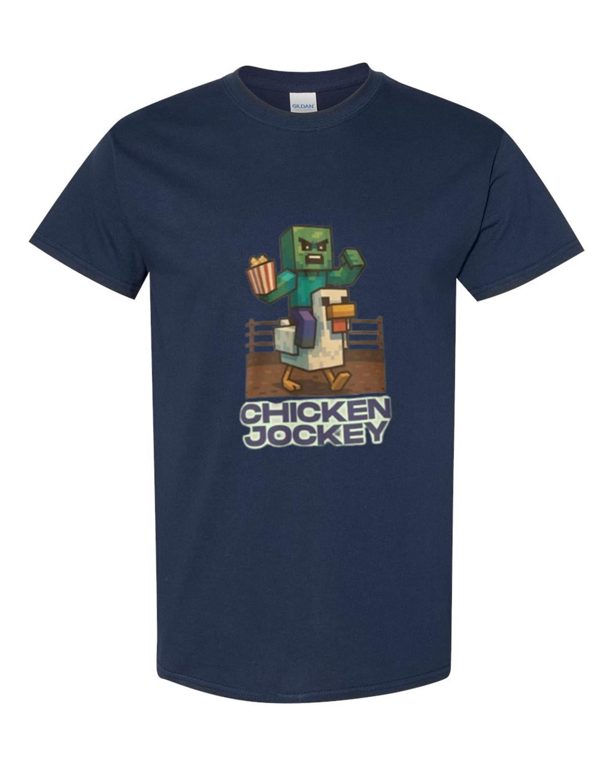 Chicken Jockey Gamer Fun Pixel Art Design Cute T-Shirt, for men & women ...