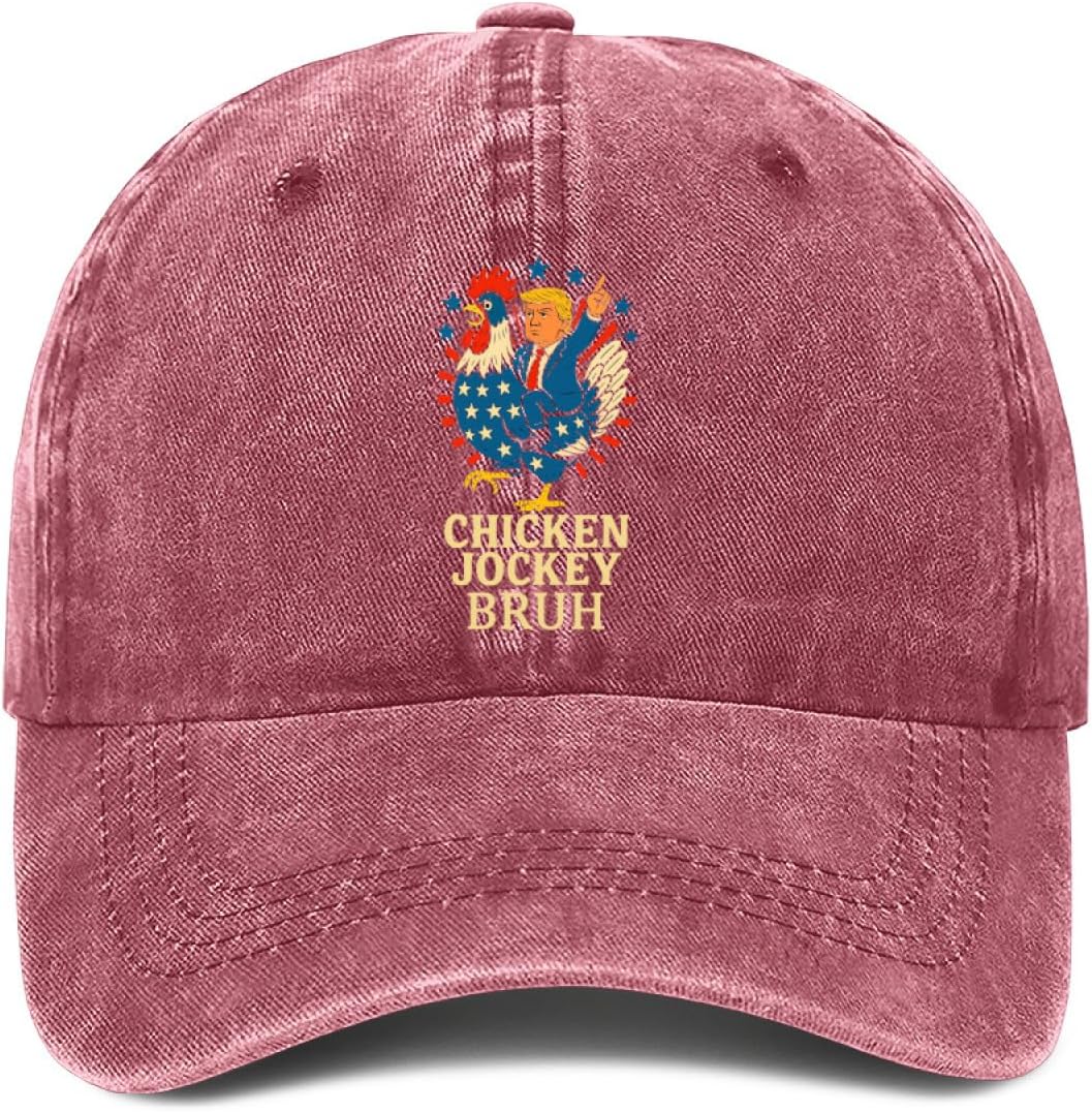 Chicken Jockey Hat Adjustable Dad Hats Vintage Washed Baseball Cap ...