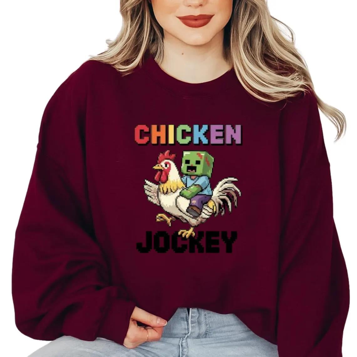 Chicken Jockey Pixel Art Simple Gaming Character Minimalist Graphic Art ...