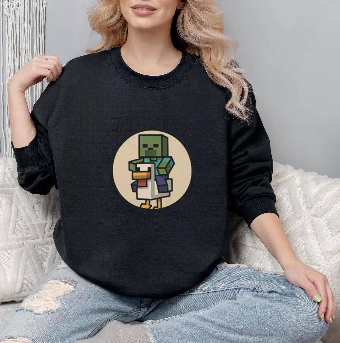 Chicken Jockey T-Shirt Baby Zombie Riding Chicken Minecraft Look, for ...