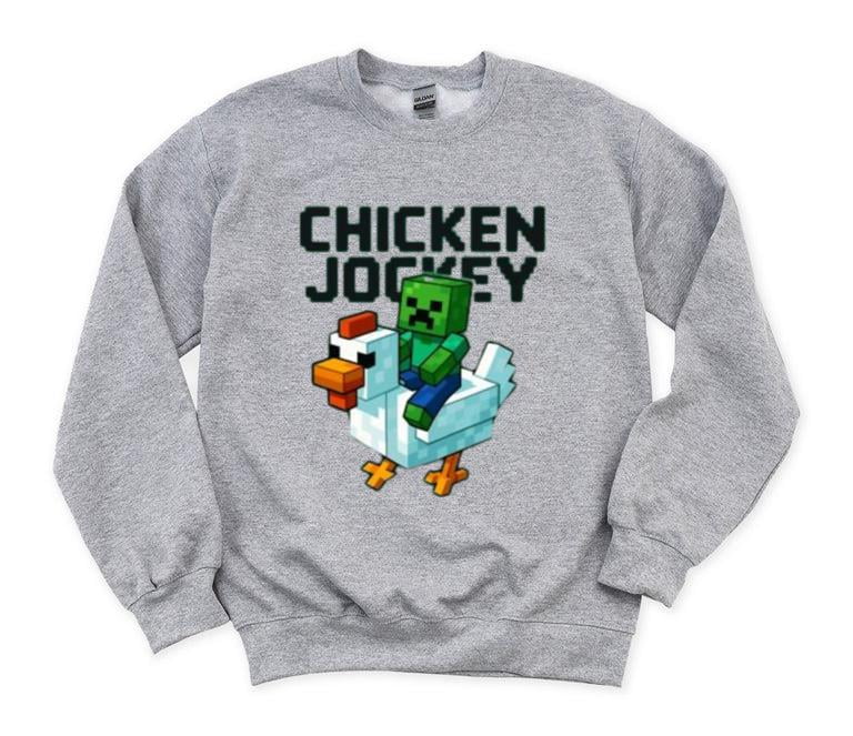 Chicken-Jockey-Zombie-Pixel Gaming Character Art Player Cool Graphic ...