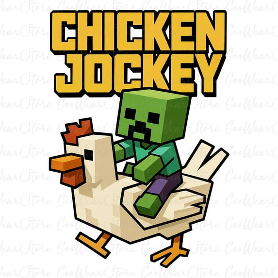 Chicken Jockey! shirt , Game Character , Gaming Design, Block Character ...