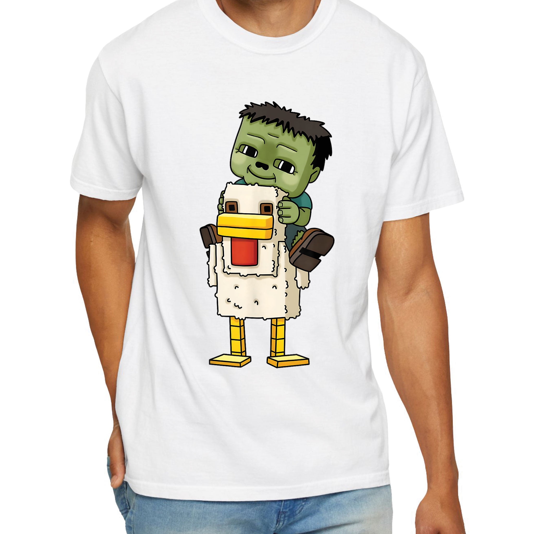 Chicken Jockeys Zombie Pixel Gamer Zombie Chicken Jockeys Unisex T ...