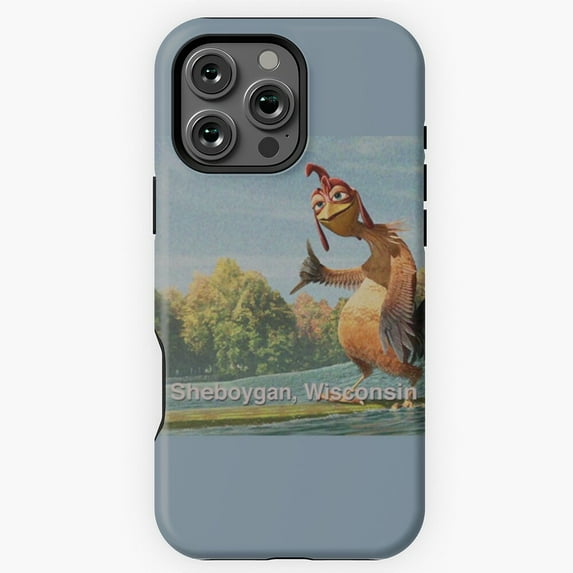 Chicken Joe Wisconsin Fun Cartoon Illustration iPhone Case 17 16 15 14 ...