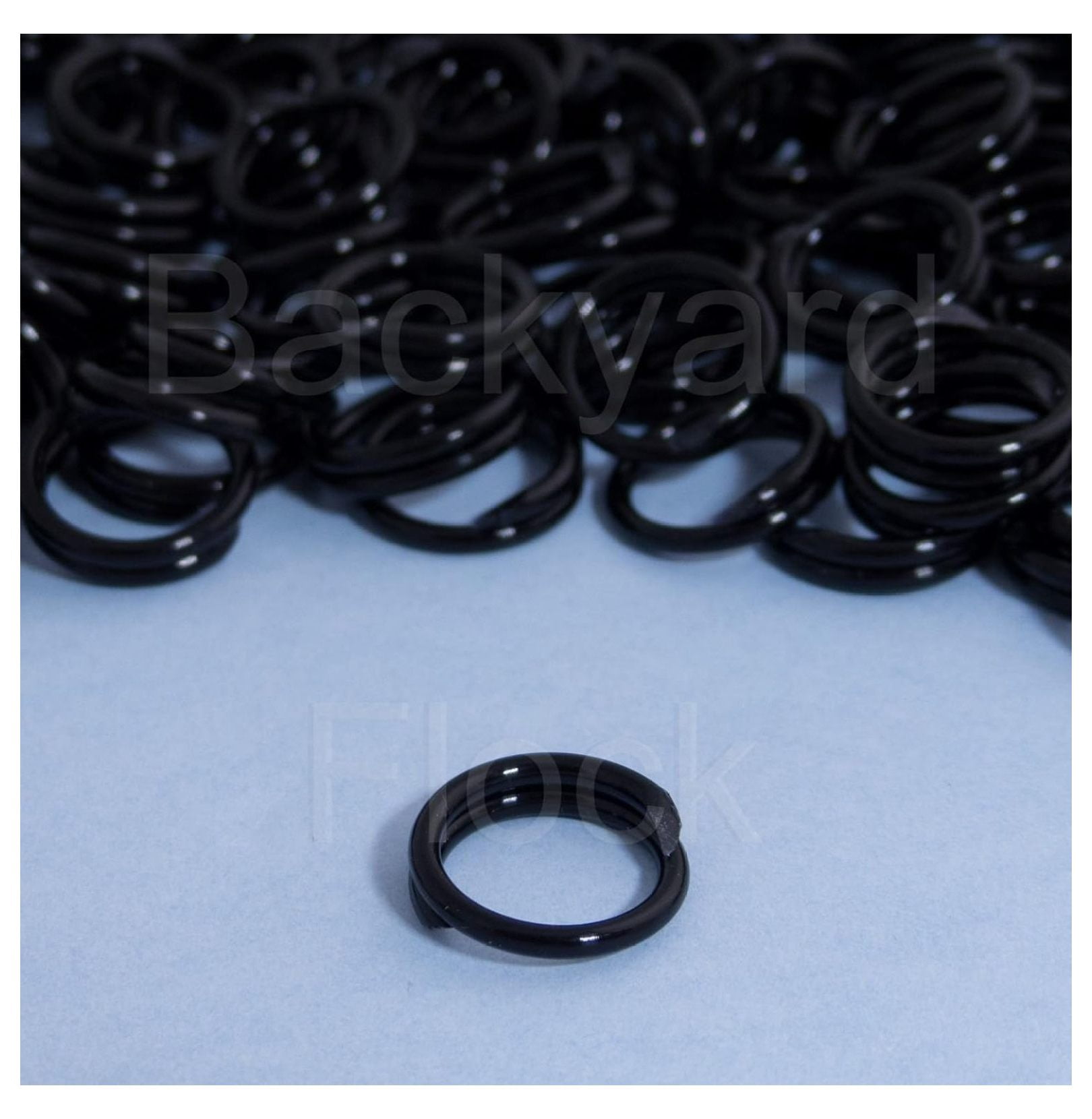 Chicken Leg Bands 100 Pack - #11 11/16" Spiral Poultry Rings - Black ...