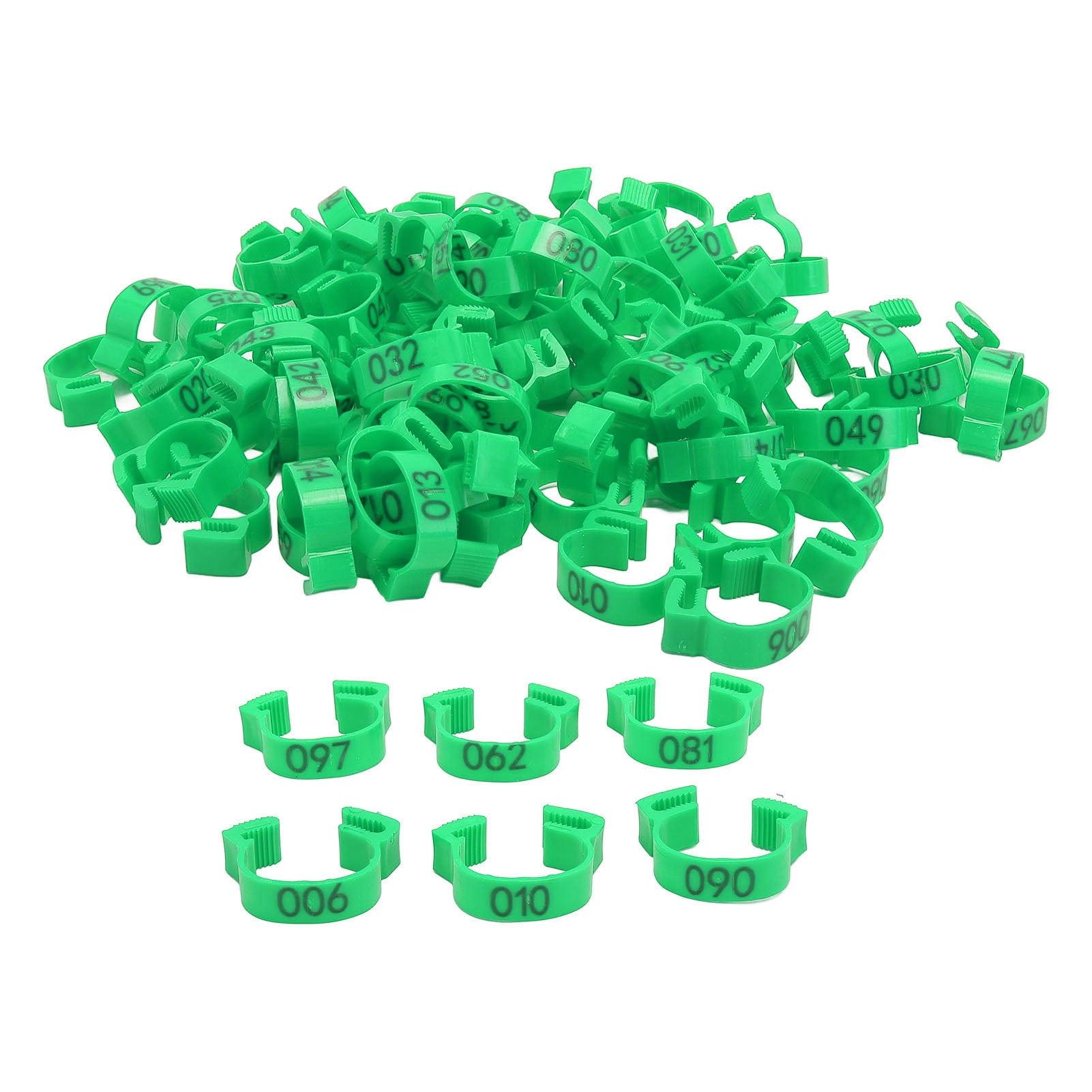 Chicken Leg Bands, Double Clasp Poultry Identification Tags Plastic ...