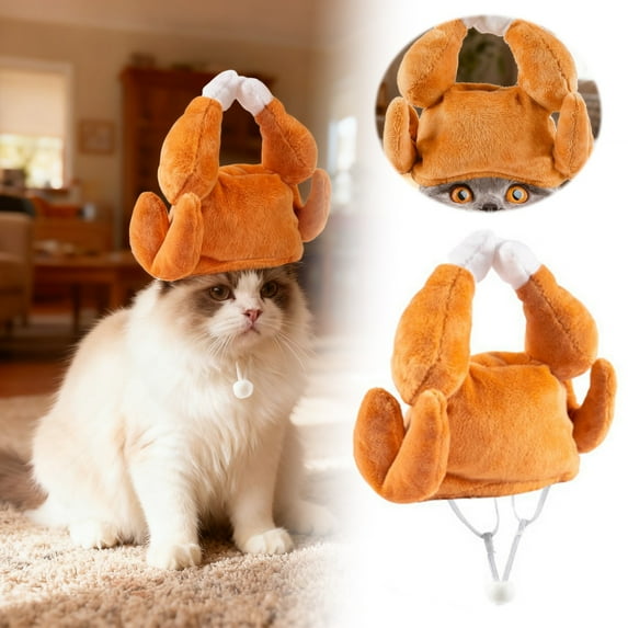 Chicken Leg Hat for Small Dogs and Cats 5.9x5.9 Inch Adjustable Soft ...