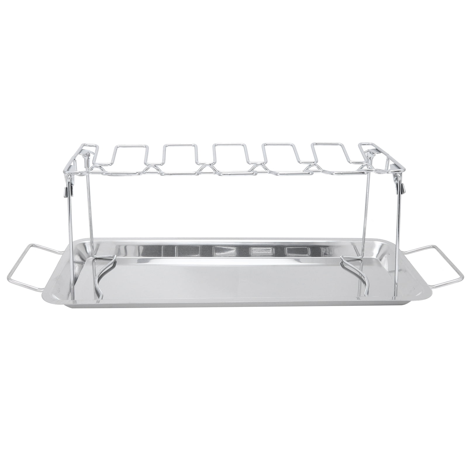 Chicken Leg Grill Rack with Drip Pan Stainless Steel Roaster Stand ...