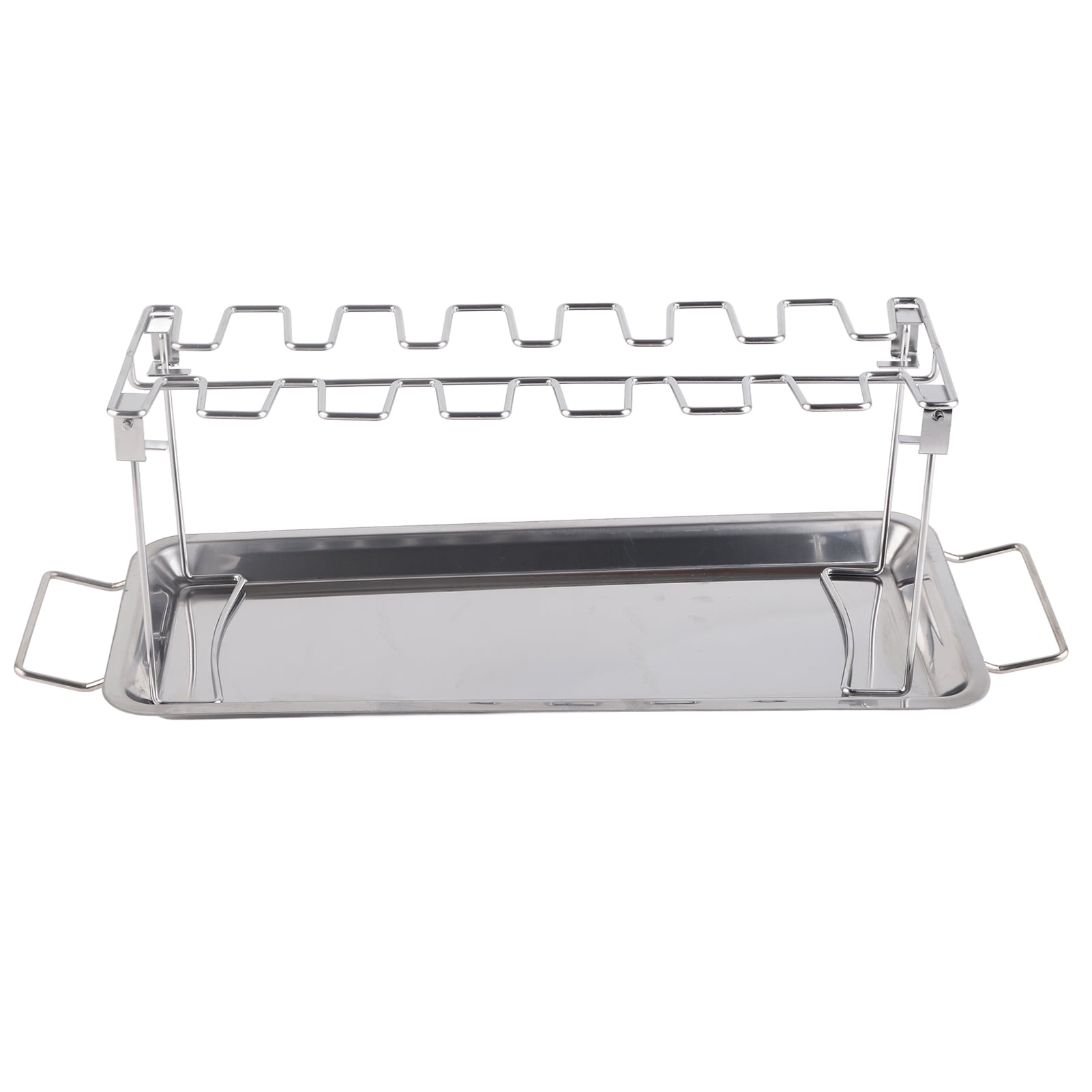 Chicken Leg Grill Rack with Drip Pan Stainless Steel Roaster Stand ...