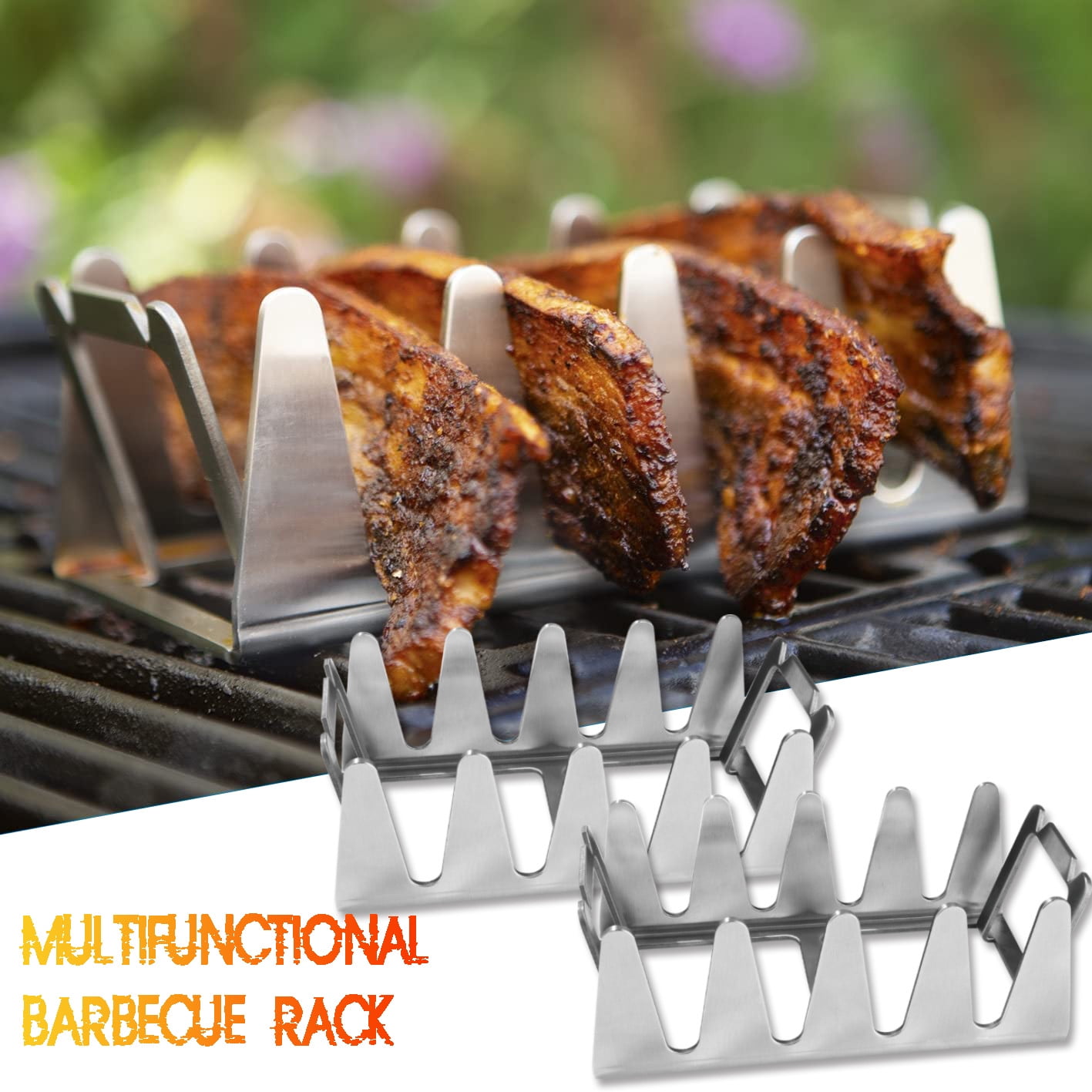 Chicken Leg Rack for Grill, 3 in 1 Chicken Drumstick Rack Chicken Wing ...