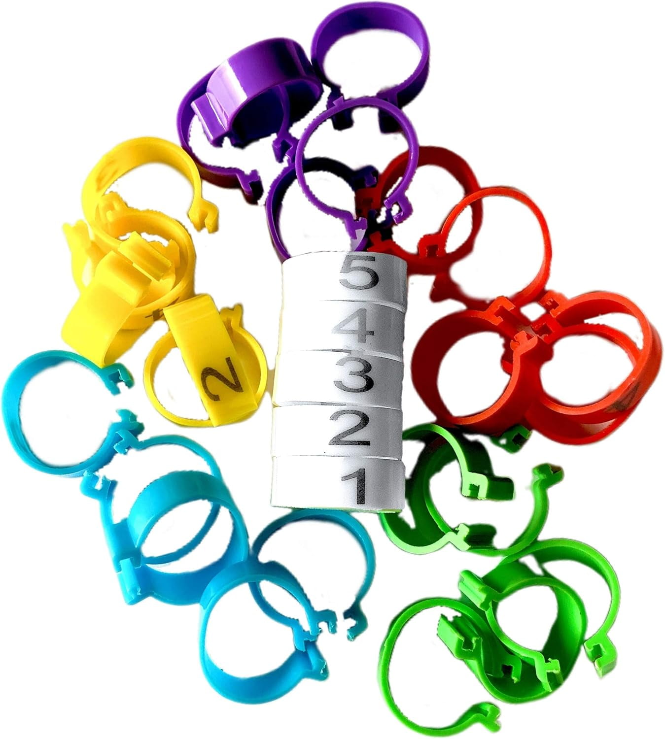 Chicken Leg Rings – 30 Numbered 1-5 Tag Markers for Adult Birds | 1/2 ...