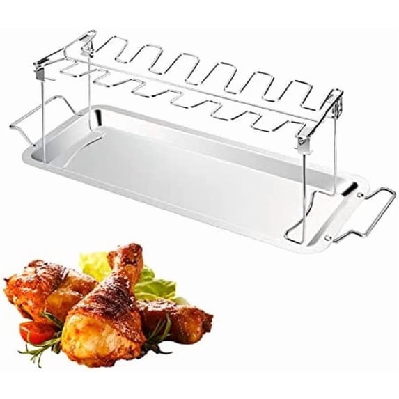 Chicken Leg Wing Grill Rack BBQ Chicken Drumsticks Griller Holder ...