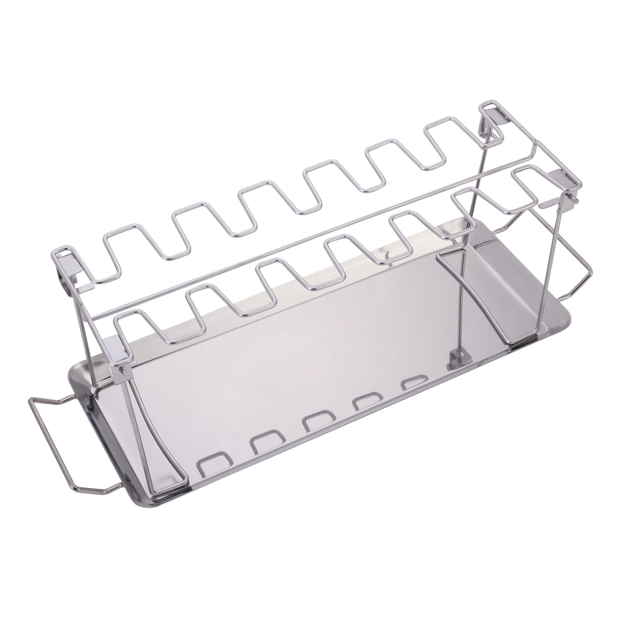 Chicken Leg Wing Grill Rack, BBQ Chicken Drumsticks Rack with Drip Pan ...