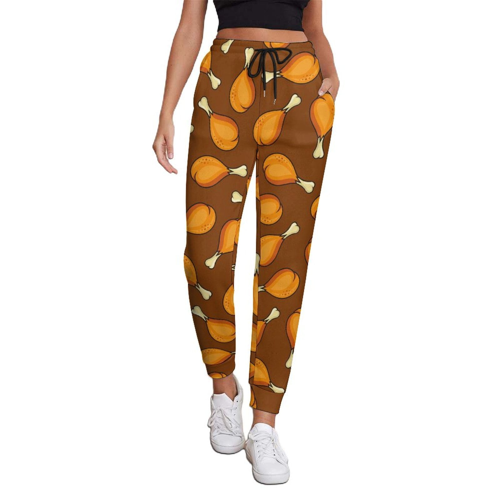 Chicken Legs 1 Women's Sweatpants Joggers with Pockets, Comfy Sweat ...