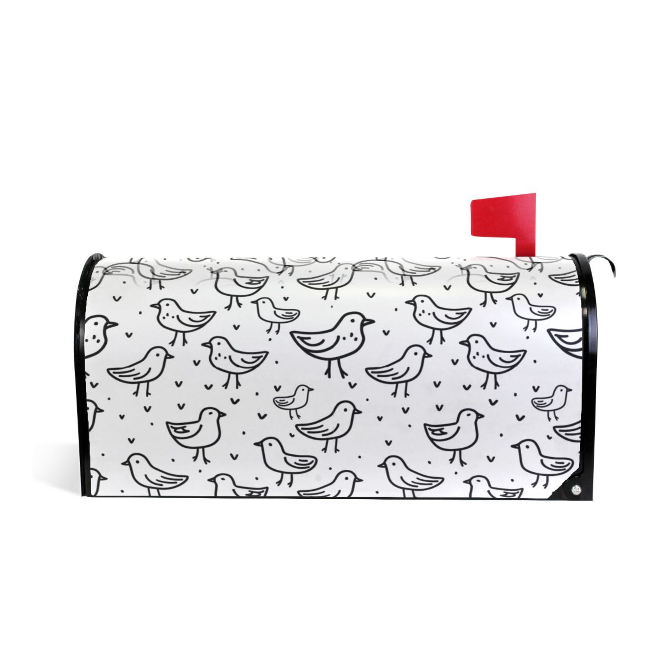 Chicken Line Art Magnetic Mailbox Covers 25.5" X 21" Post Letter Box ...