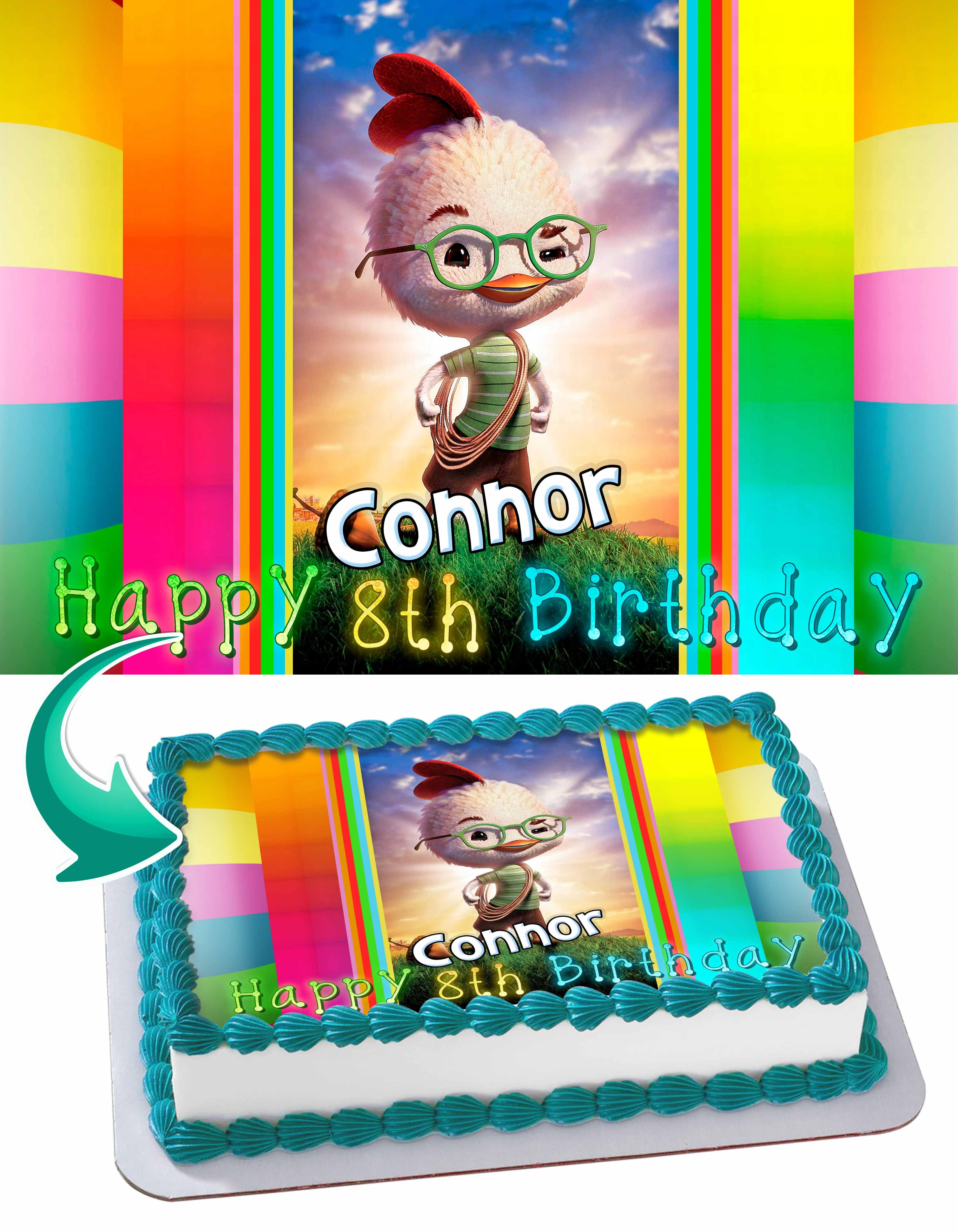 Chicken Little Edible Image Cake Topper Personalized Birthday Sheet ...
