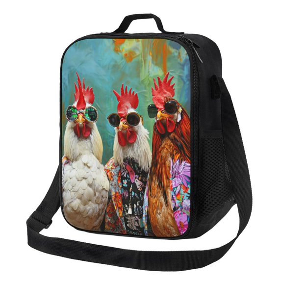 Chicken Lunch Bag Reusable Lunch Box Insulated Tote Bag with Adjustable ...