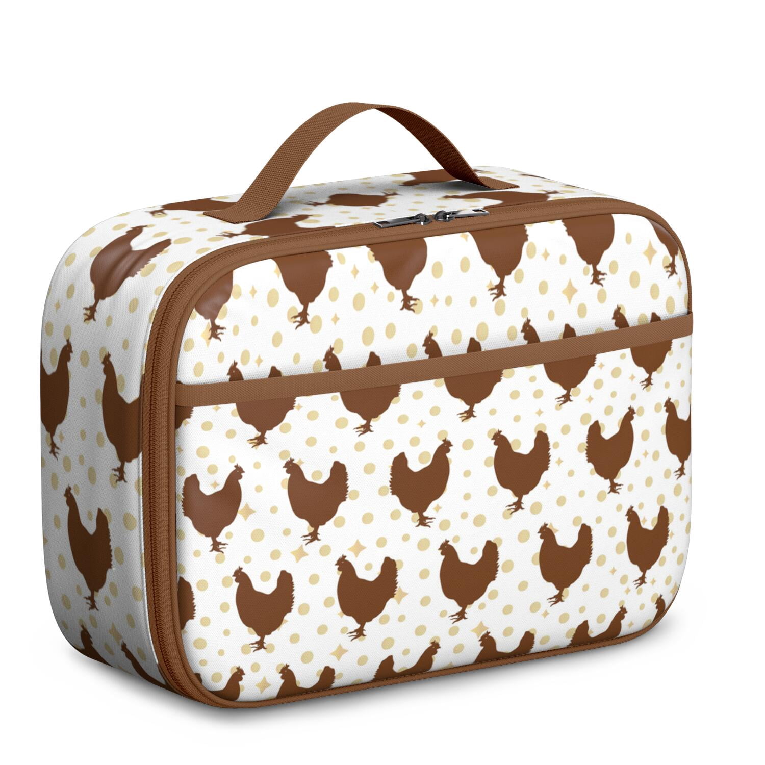 Chicken Lunch Tote – Cartoon Chick Rooster Hen Farm Insulated Lunch Bag ...