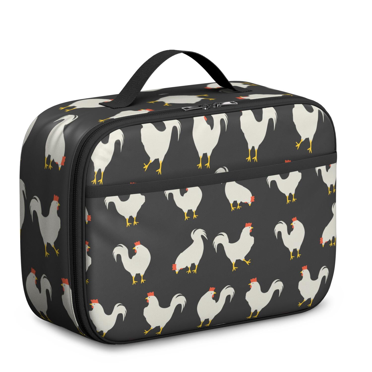 Chicken Lunch Tote – Cartoon Chick Rooster Hen Farm Insulated Lunch Bag ...