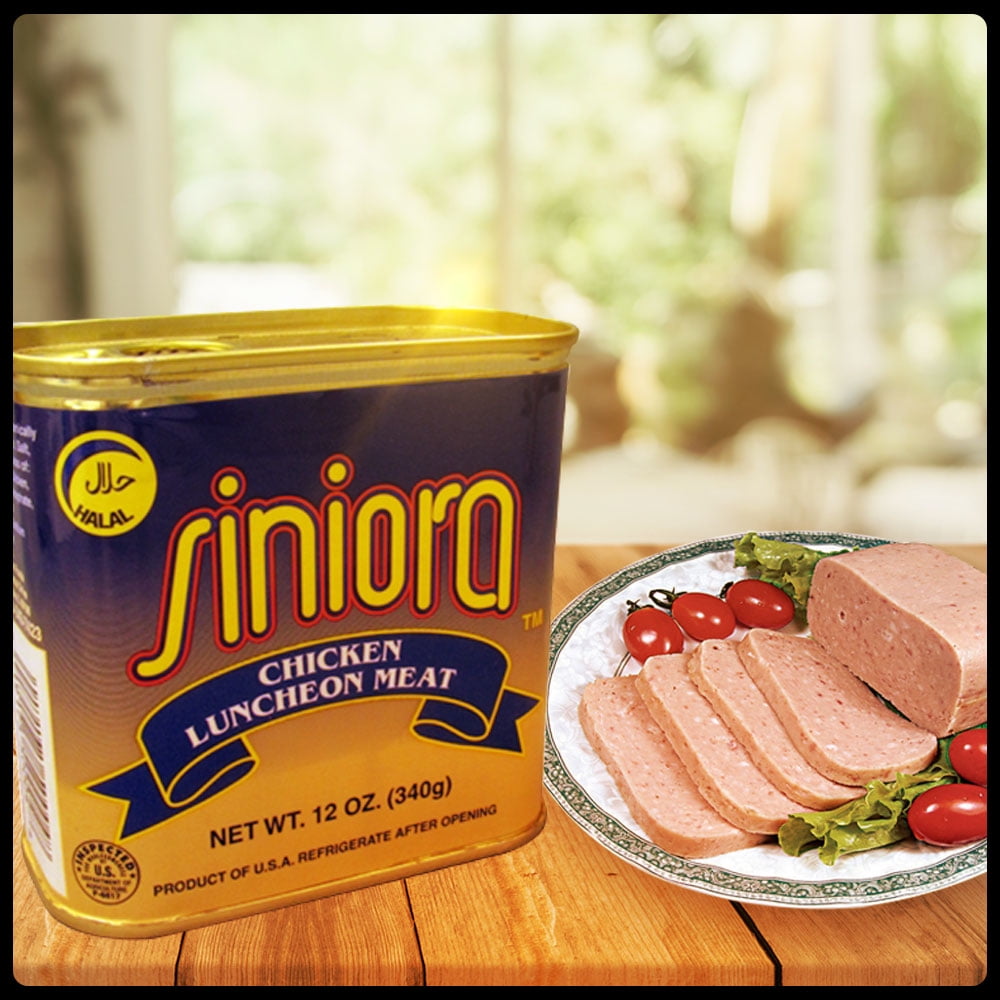 Chicken Luncheon Meat Can Siniora Halal Net Wt. 12 OZ (340gm) U.S ...