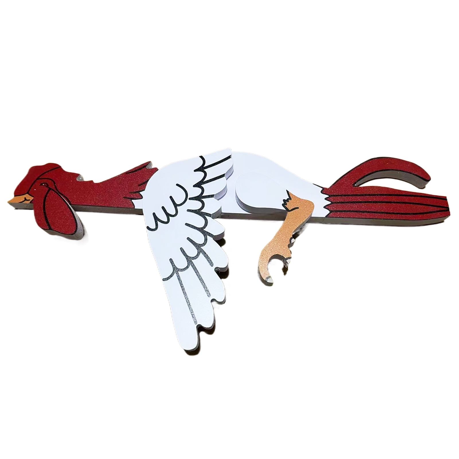 Chicken Lying on Fence Decor, Plastic Resting Rooster Rail Pet Funny ...