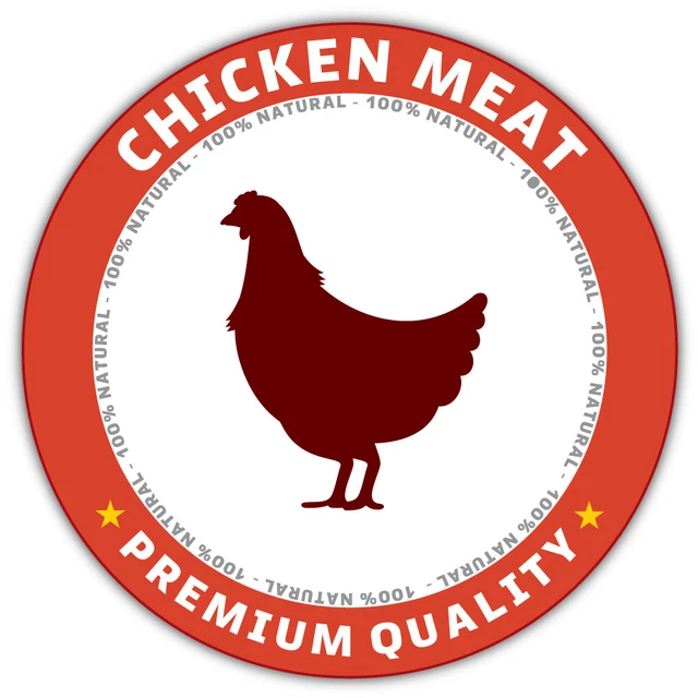 Chicken Meat Premium Food Quality Car Sticker Phone Decal Water Bottle ...