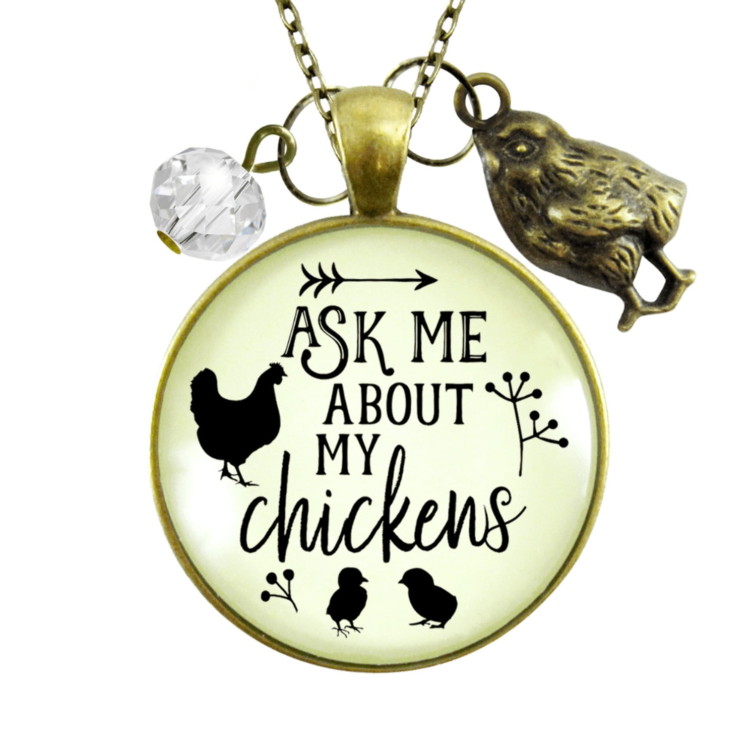 Chicken Mom Necklace Ask Me About Chickens Female Adult Gutsy Goodness ...