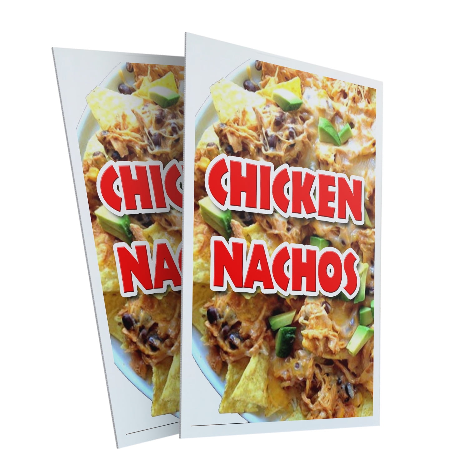 Chicken Nachos (2-PACK) 24" x 36" Plastic Signs | Sign Insert 4mm ...