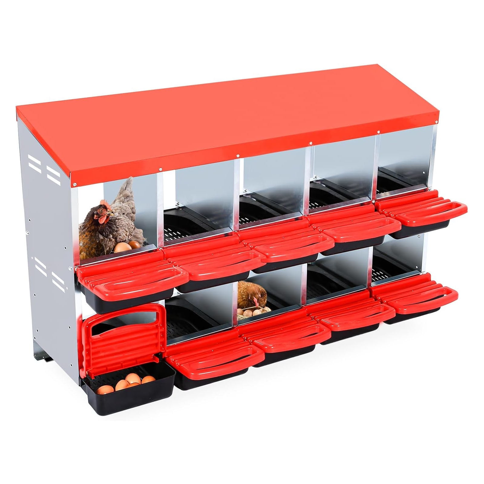 Chicken Nesting Box, 10 Compartments Nesting Boxes for Chickens ...