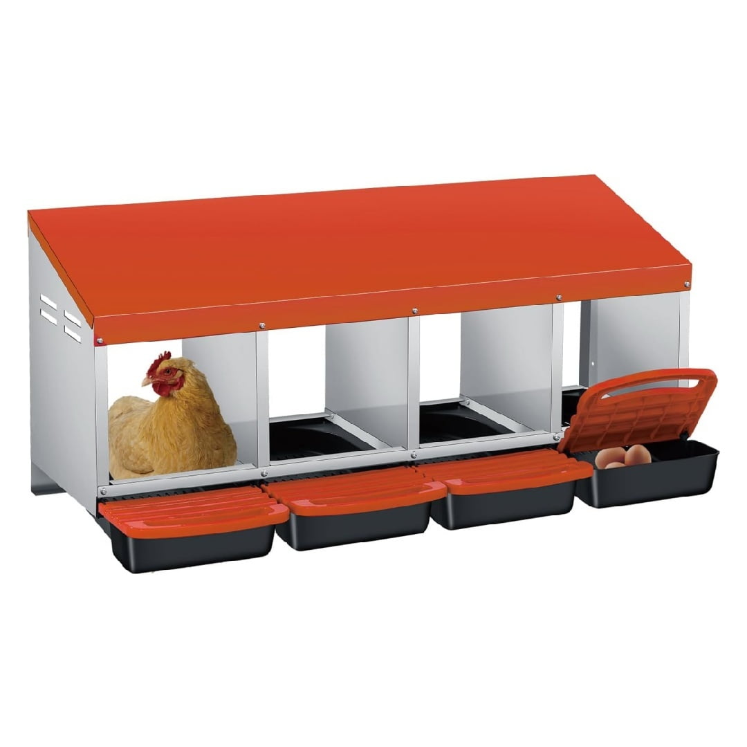 Chicken Nesting Box, 3/4 Compartment Metal Nesting Box for Chickens ...