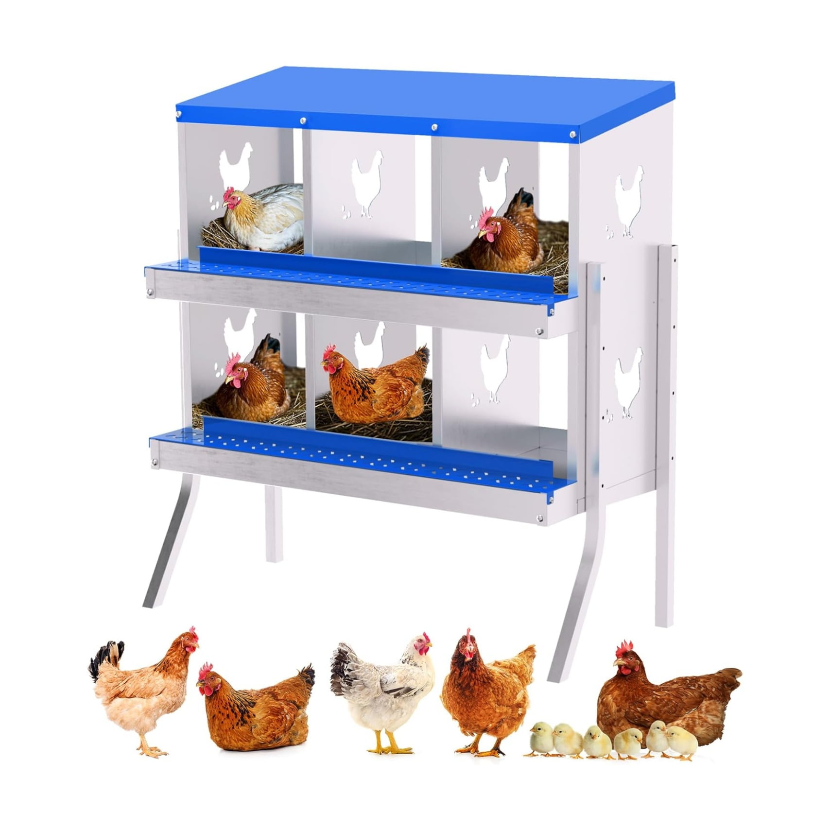 Chicken Nesting Box, 6/8/10 Compartments Nesting Boxes for Chickens ...