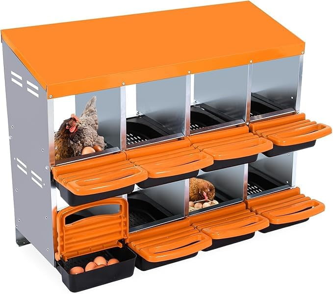Chicken Nesting Box,6 Compartment Metal Nesting Box,Chickens Laying Egg ...