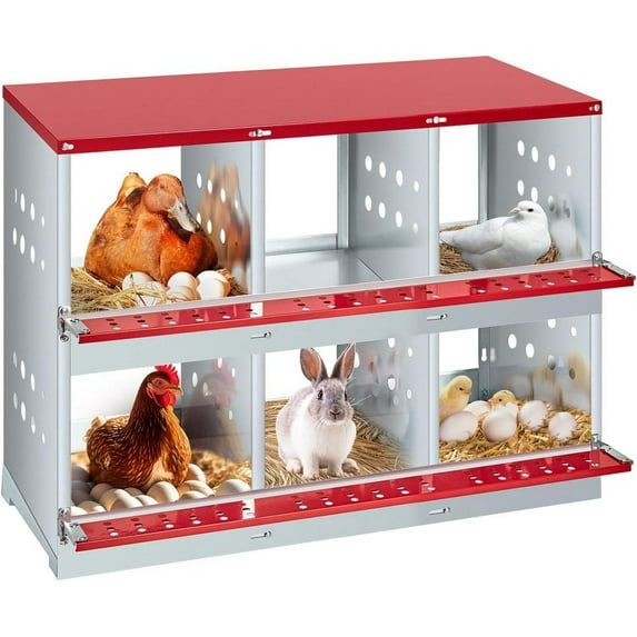 Chicken Nesting Box - Heavy Duty Chicken Coop Equipment with Vented ...