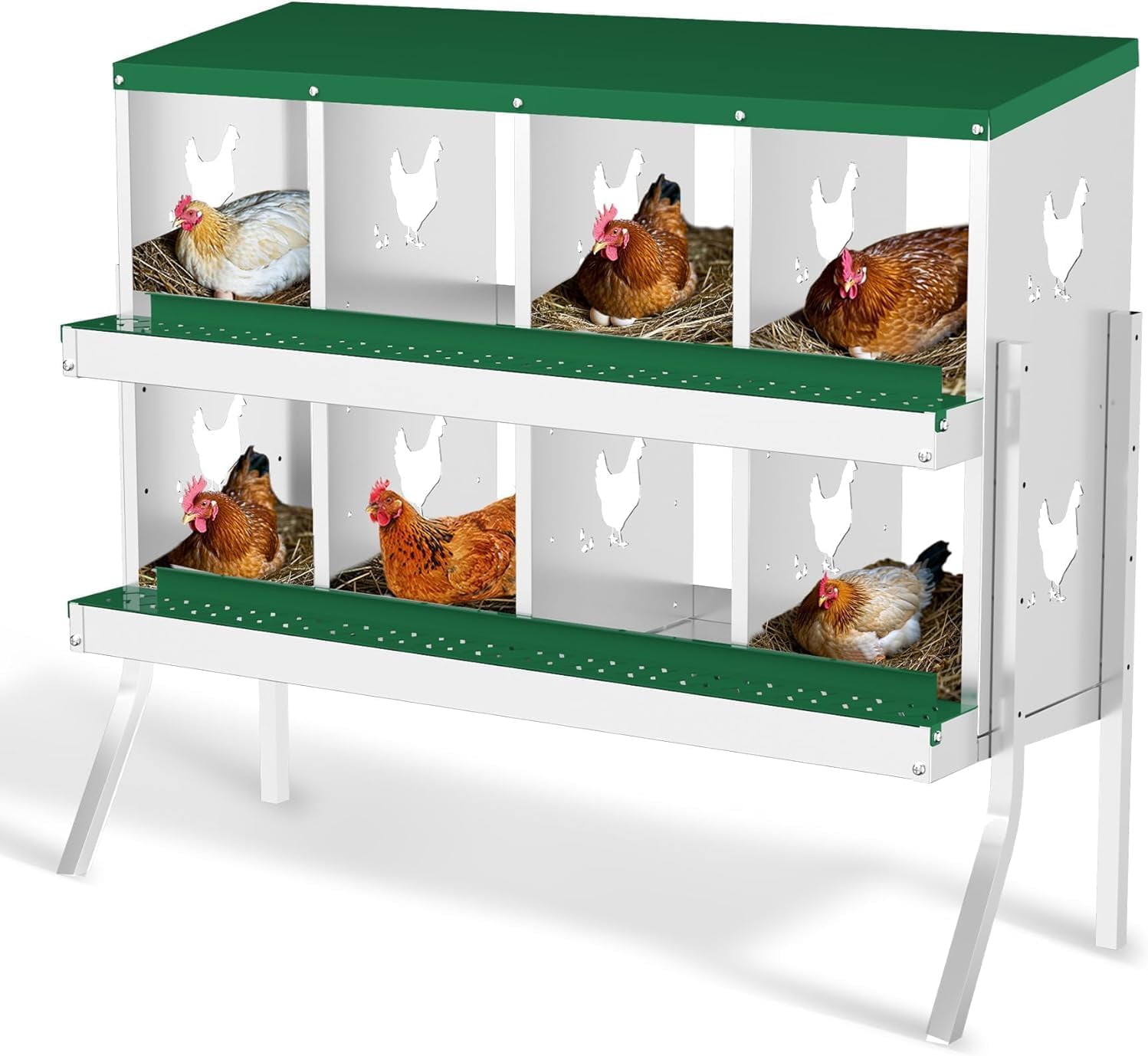 Chicken Nesting Box with 6-10 Compartments for Egg Laying, Easy-Clean ...