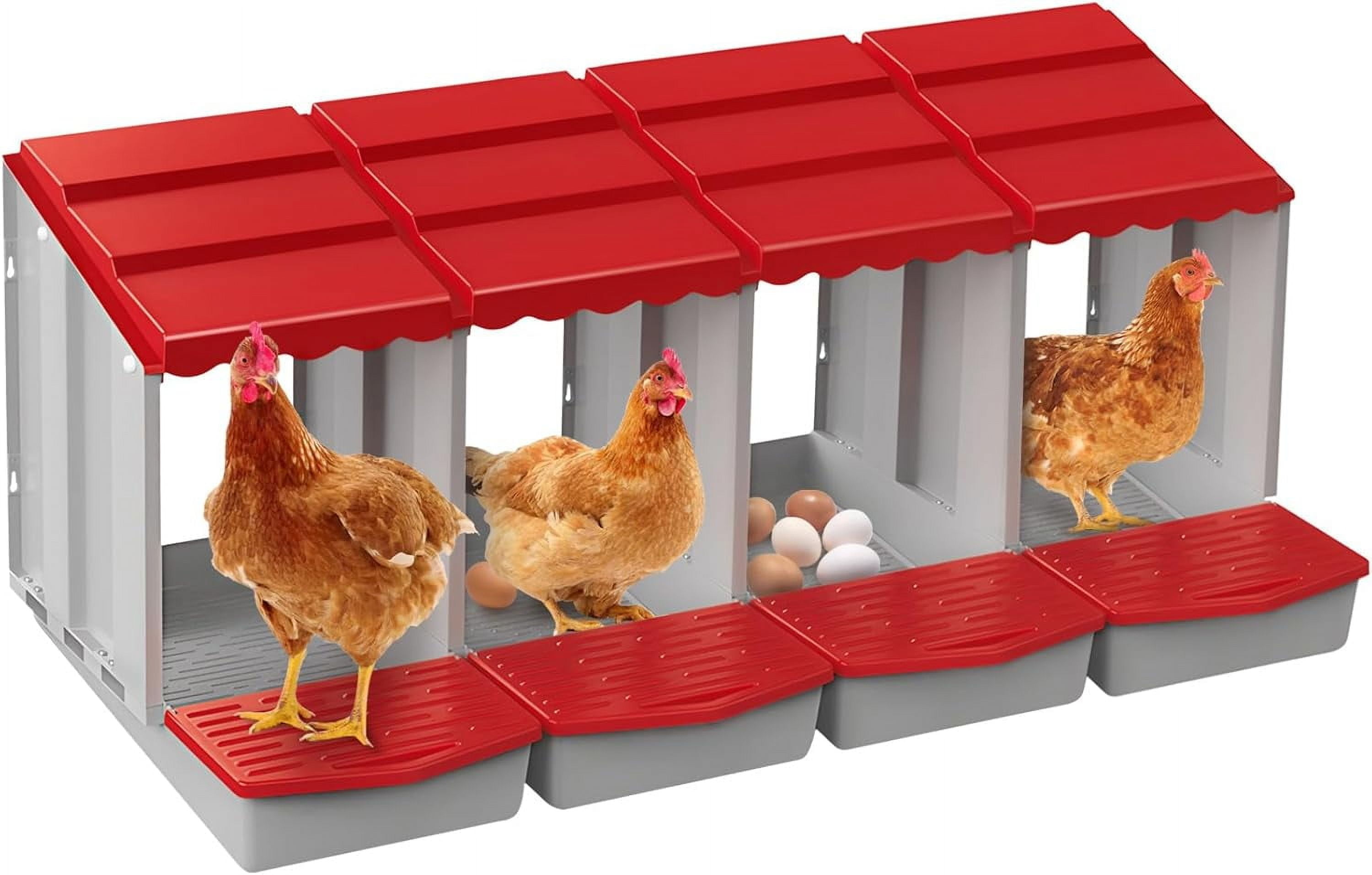 Chicken Nesting Boxes,3 Hole Nesting Box for Chicken Coop, Rolling Egg ...