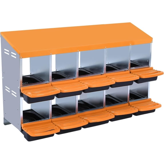 Chicken Nesting Boxes - 8 Hole Metal Nesting Boxes for Chickens,with ...