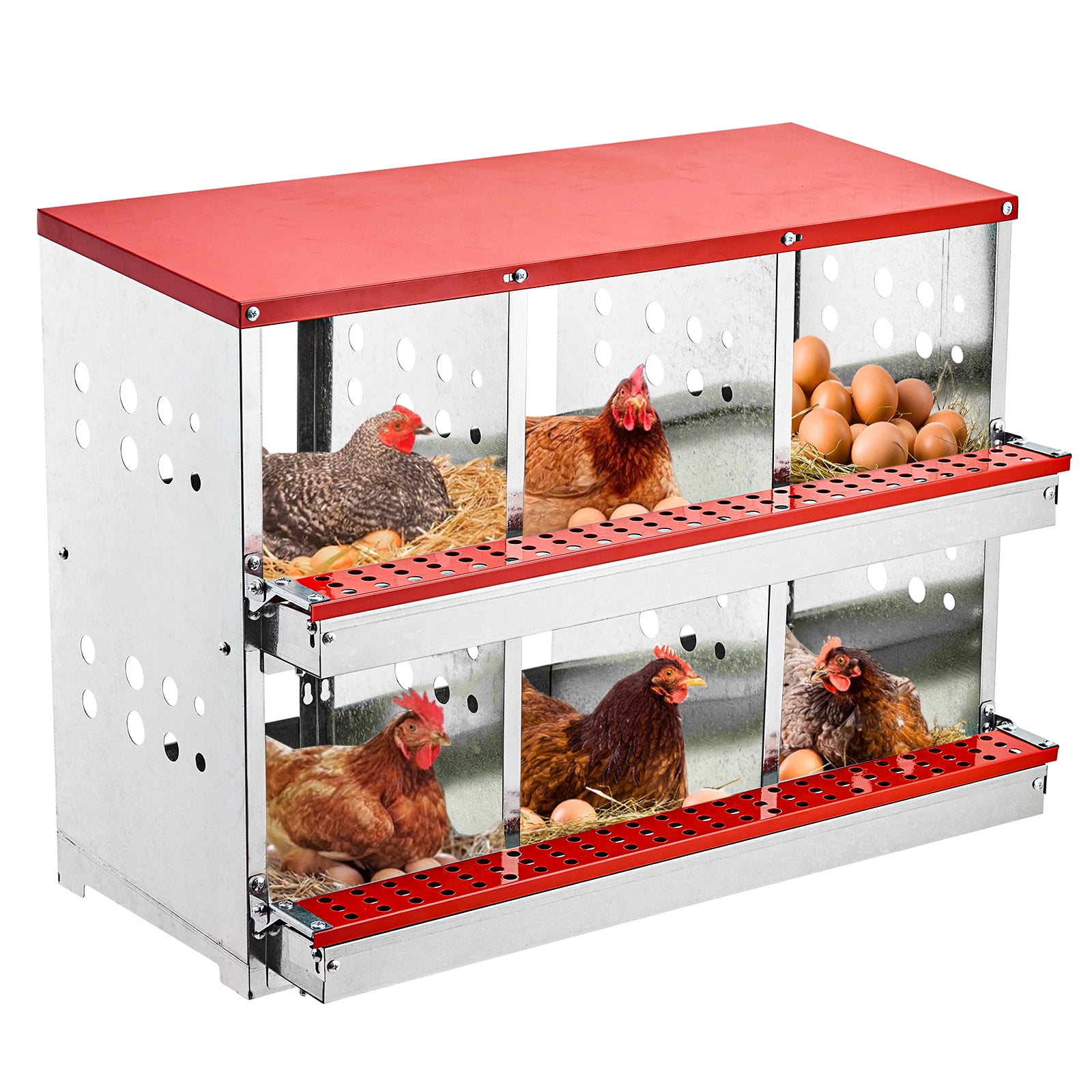 Walmart's 6-Compartment Chicken Nesting Boxes, Heavy Duty Metal Roll ...