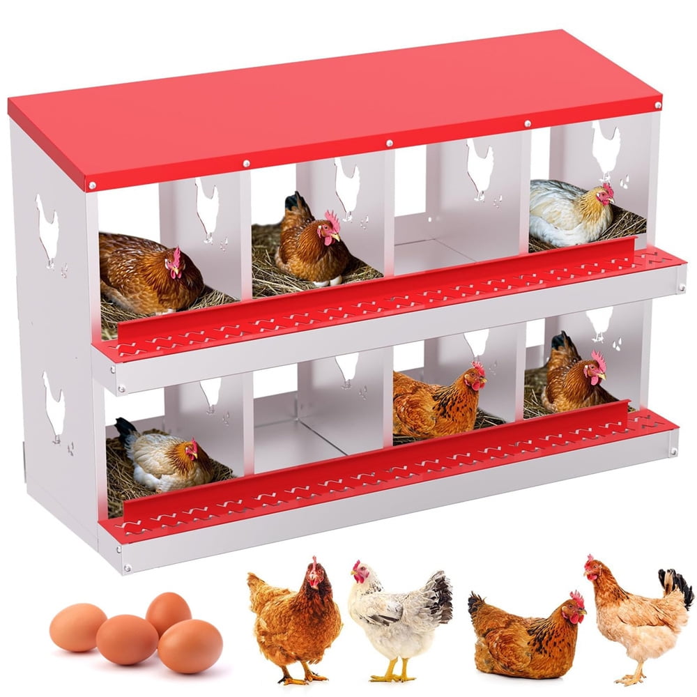 Chicken Nesting Boxes for Laying Eggs, 6 Compartments/ 8 Compartments ...