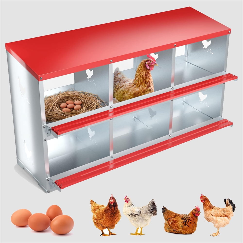 Chicken Nesting Boxes for Laying Eggs, 6 Compartments/ 8 Compartments ...