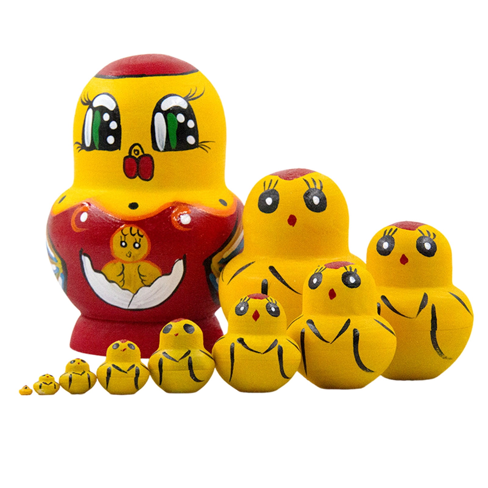 Chicken Nesting Dolls Set of 10Pcs Matryoshka Dolls Easter Nesting ...
