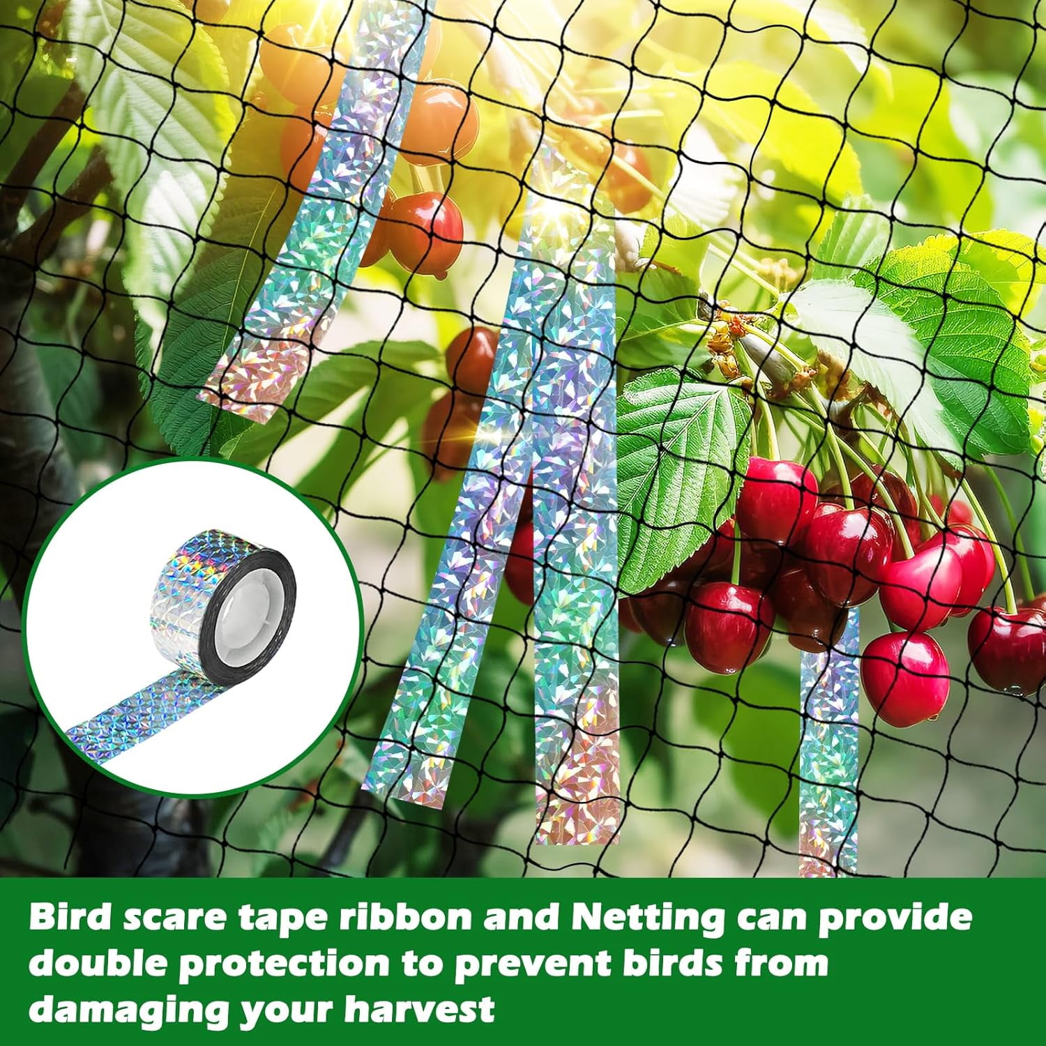 Chicken Netting Roof Hawk 100'x100' with 2" Mesh, Heavy Duty Garden ...